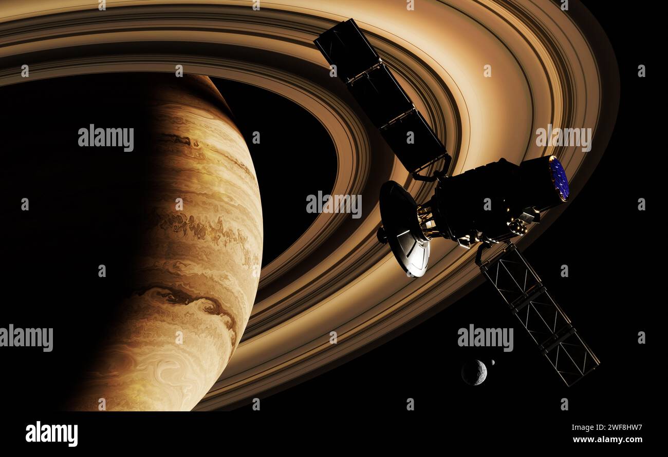 3D Render, Gas giant planet in deep space Stock Photo - Alamy