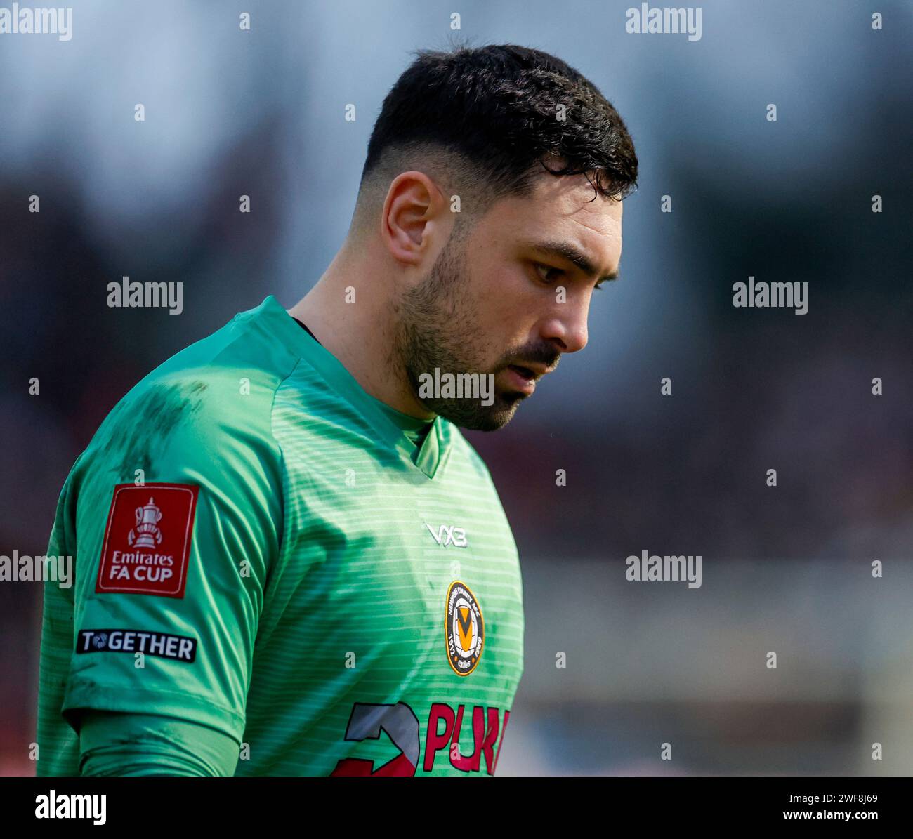 Rodney Parade, Newport, UK. 28th Jan, 2024. FA Cup Fourth Round ...