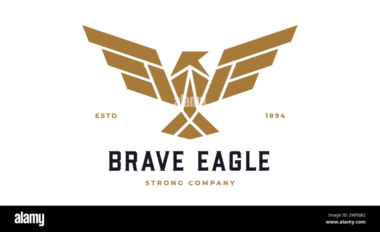 Bird Label, Sign, Logo Eagle, Raven, Phoenix brand. Logo gold bird ...