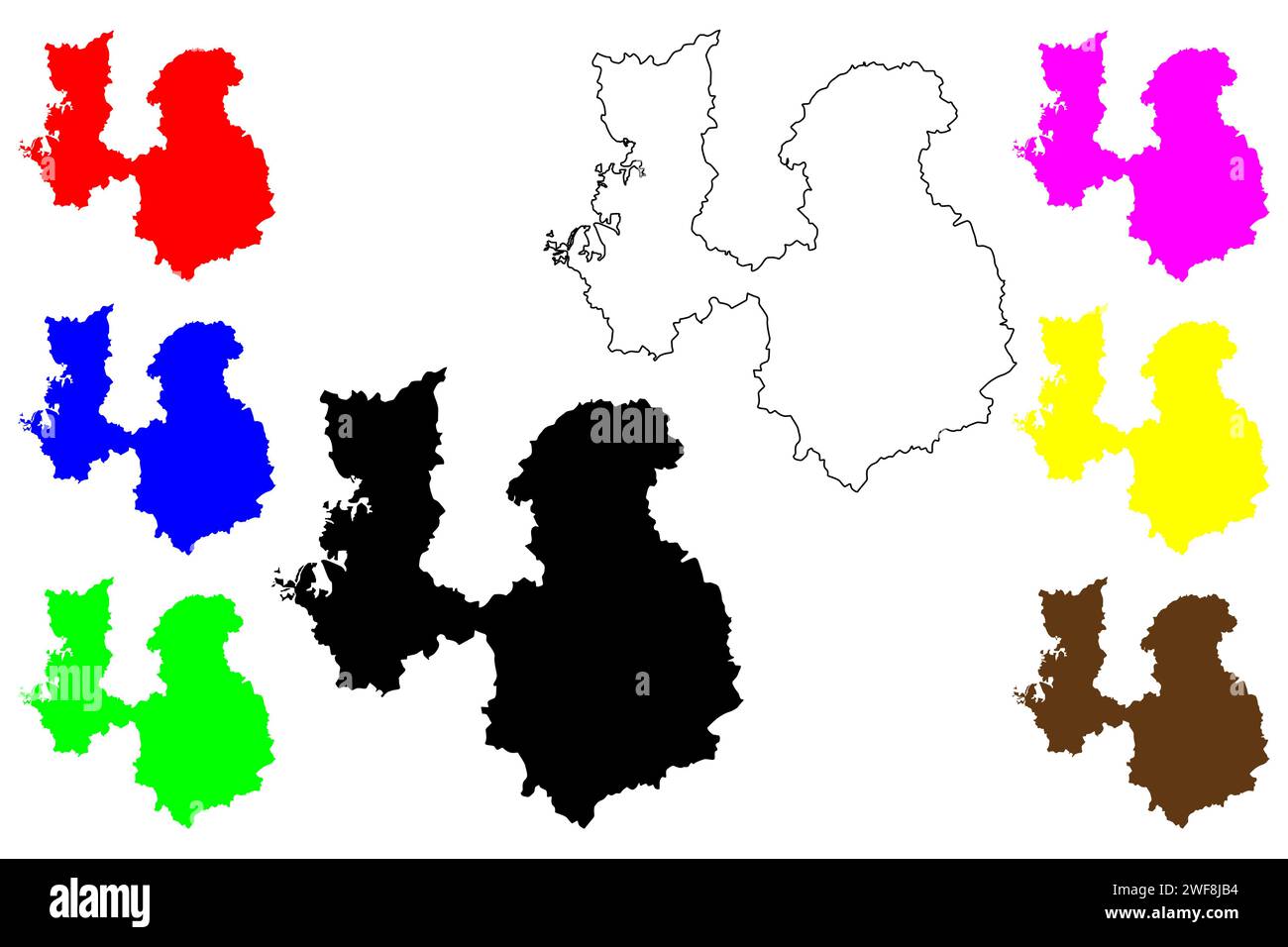 Shangrao city (People's Republic of China, PRC) map vector illustration ...