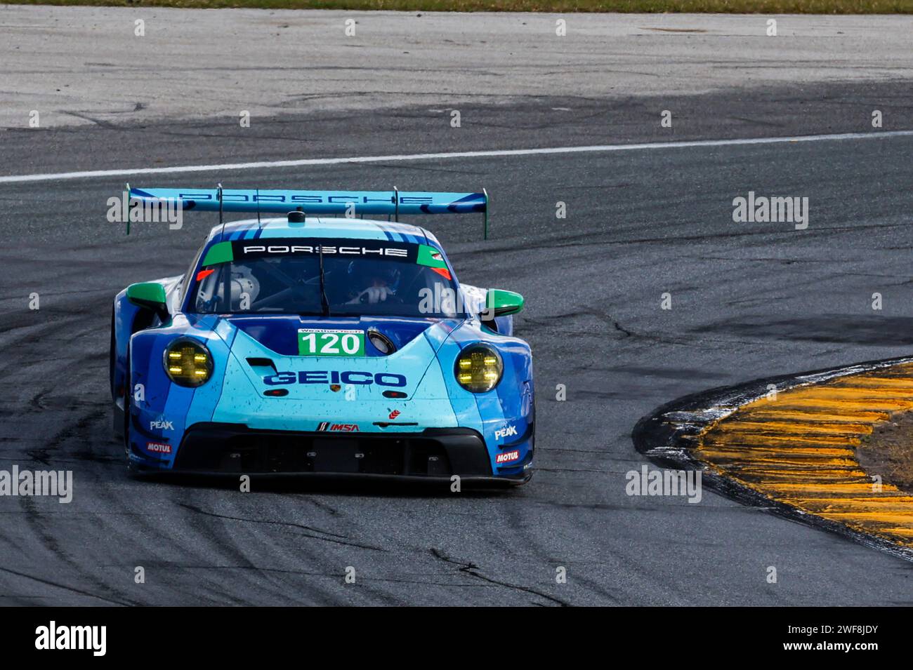 DAYTONA, FL - JANUARY 28: The #120 Wright Motorsports Porsche 911 GT3 R ...