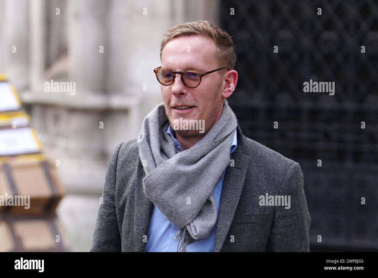 Laurence Fox arriving at the Royal Courts of Justice, central London ...