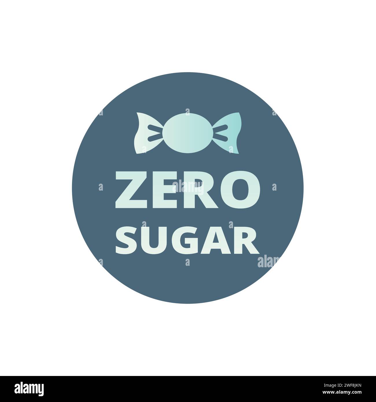 Zero sugar colorful label. Sticker for food and products vector Stock ...