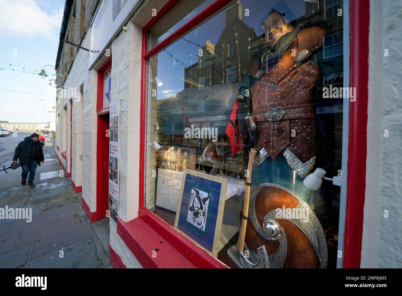 Window displays in Lerwick town centre ahead of Up Helly Aa which takes ...