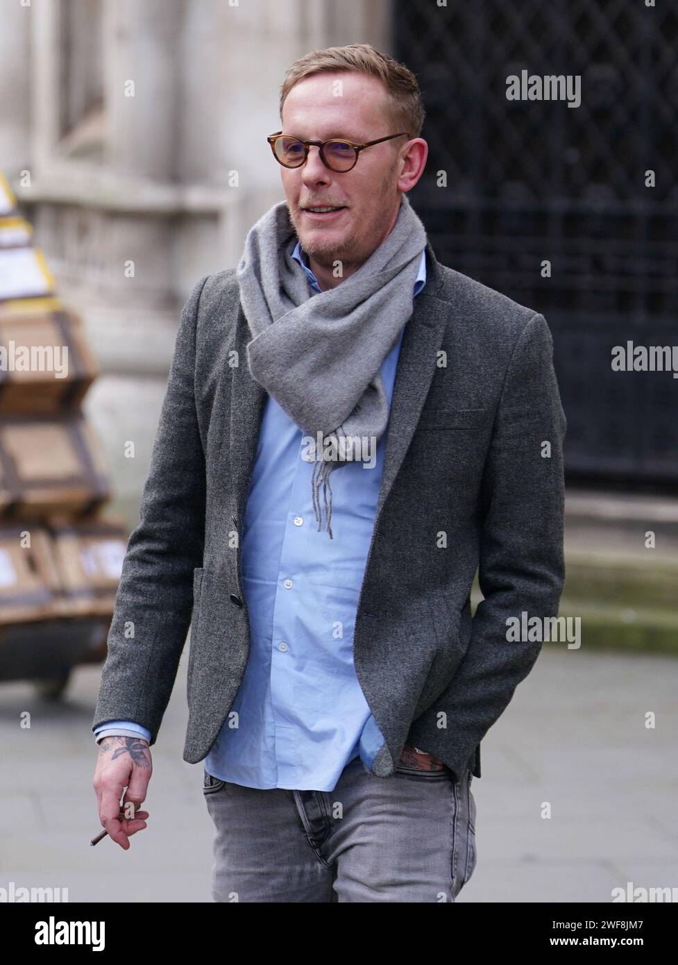 RETRANSMITTING CAPTION CORRECTED Laurence Fox arriving at the Royal ...