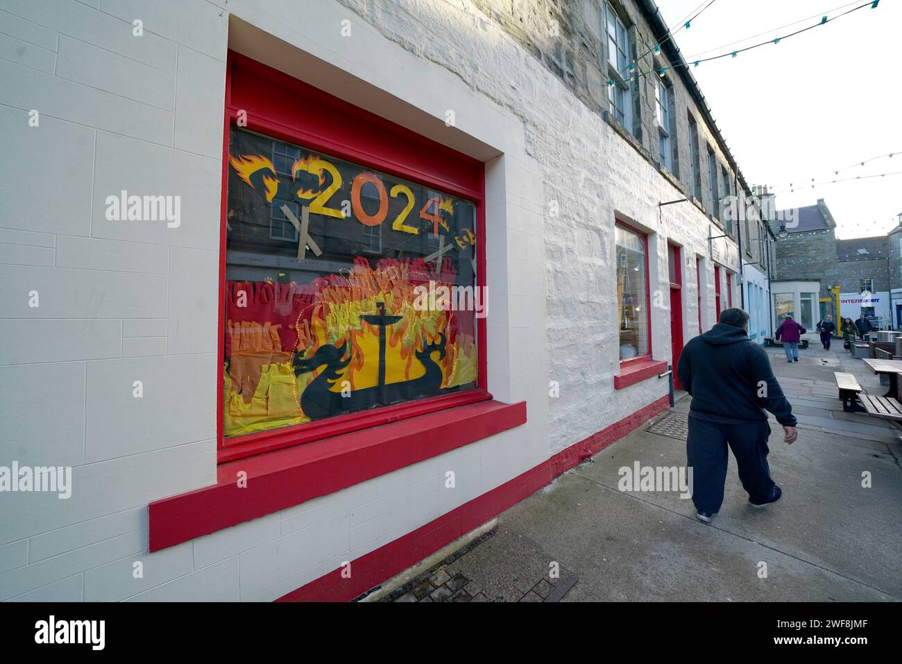 Window displays in Lerwick town centre ahead of Up Helly Aa which takes ...