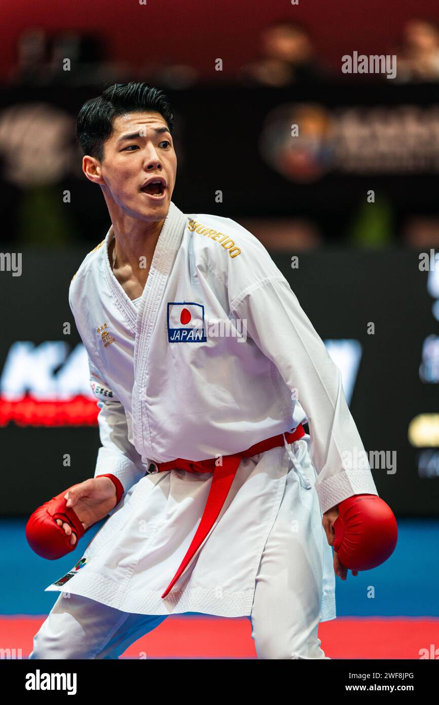 Hiromu HASHIMOTO of Japan, Male Kumite -60kg Final, during the Paris ...
