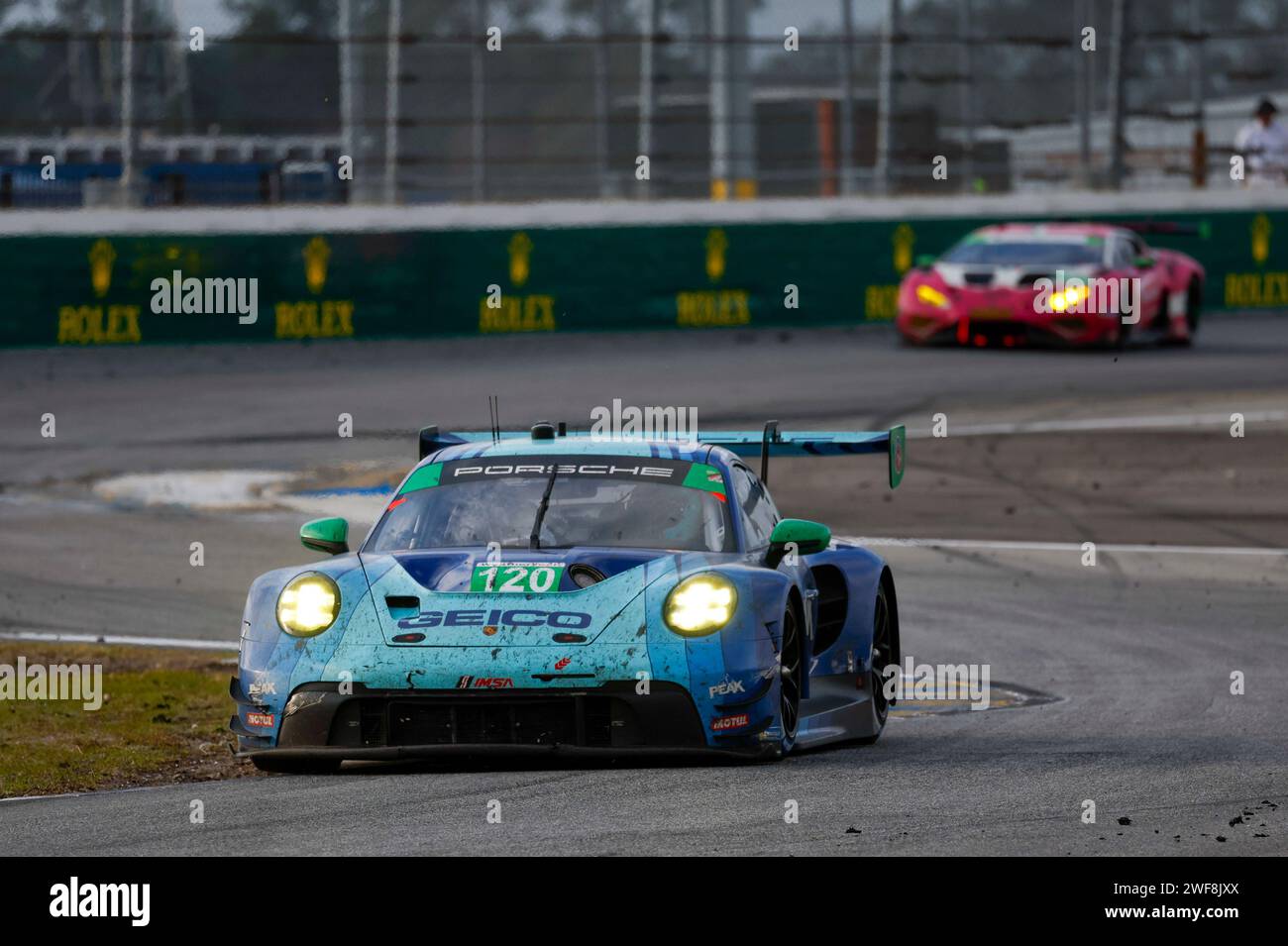 DAYTONA, FL - JANUARY 28: The #120 Wright Motorsports Porsche 911 GT3 R ...