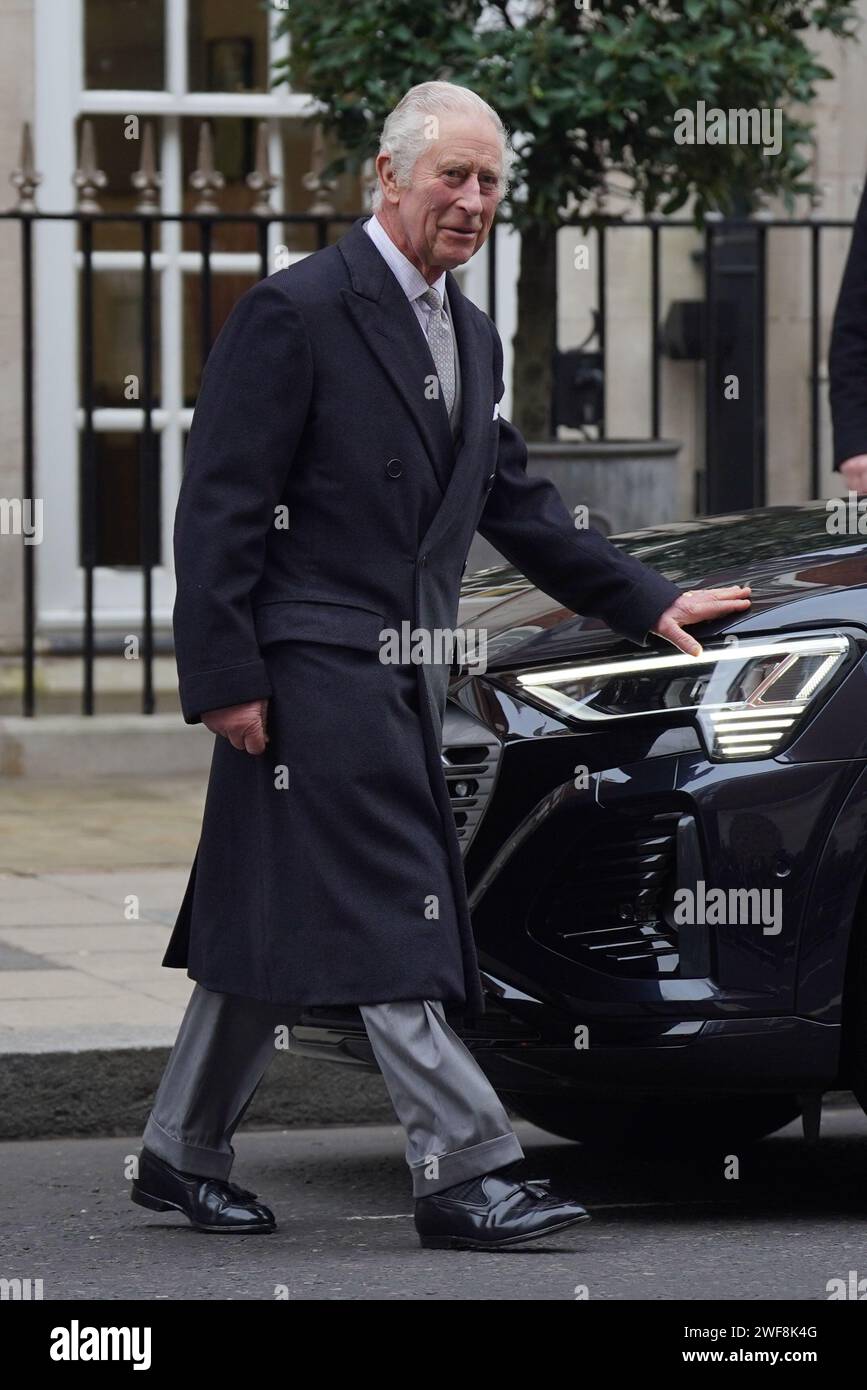King Charles III departs The London Clinic in central London where King ...