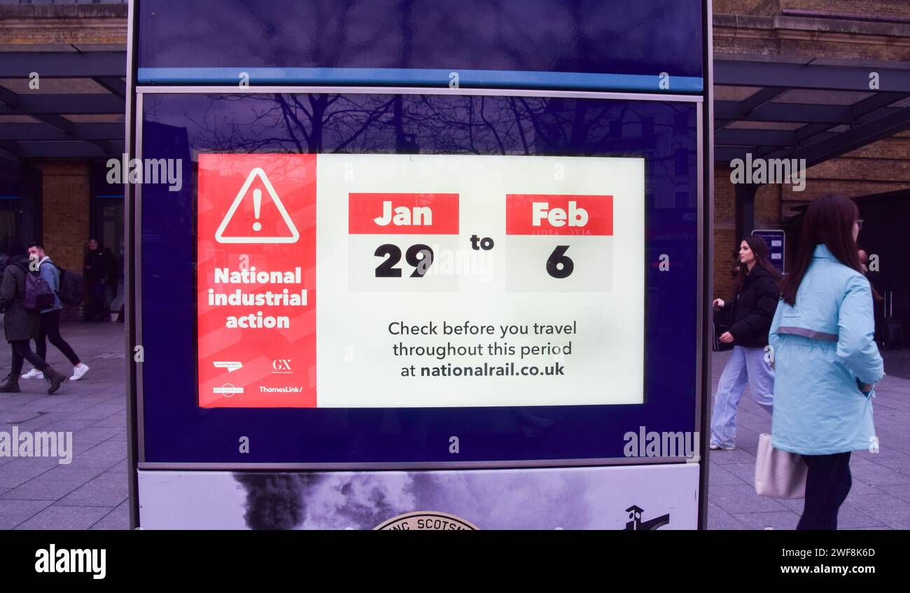 Train strike sign hi-res stock photography and images - Alamy