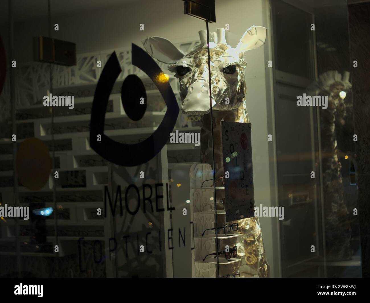 Brussels, Belgium 26 January 2024. Morel Opticiens facade shop. Under ...