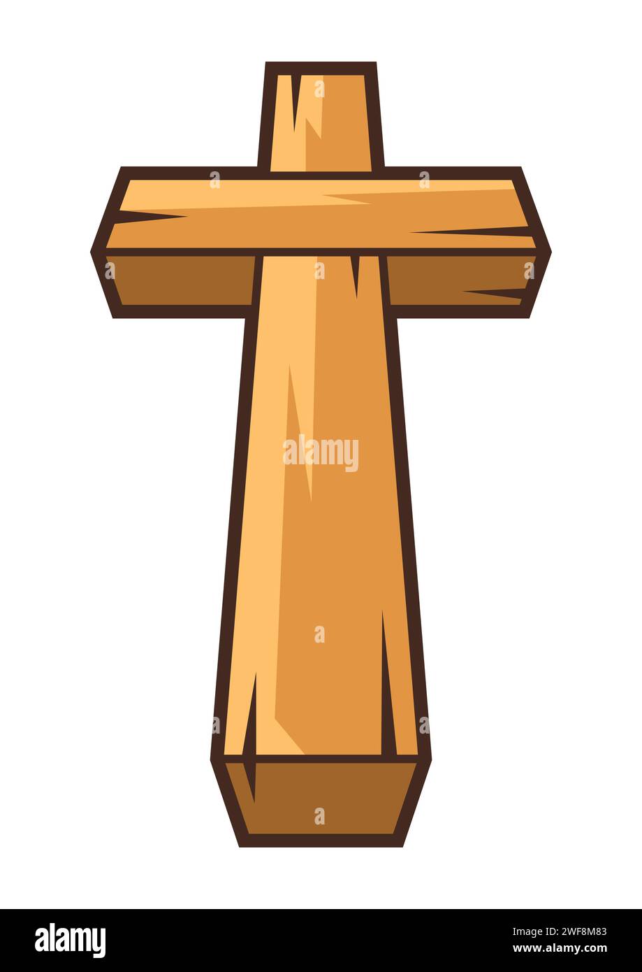 Christian wooden cross. Happy Easter image. Religious symbol Stock ...