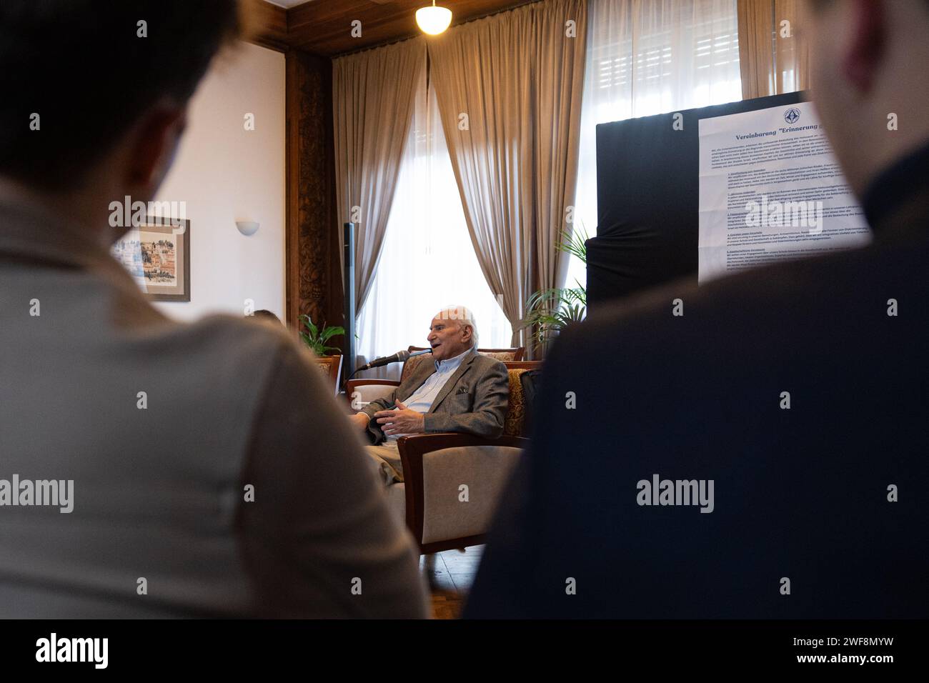 Berlin, Germany. 29th Jan, 2024. Kurt Hillmann, Holocaust survivor ...
