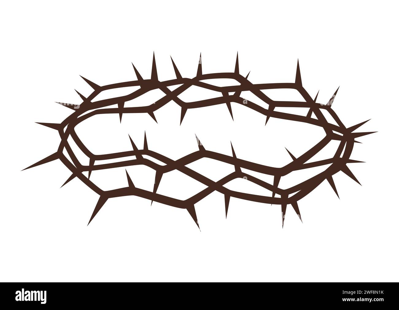Christian crown of thorns. Happy Easter image. Religious symbol Stock ...