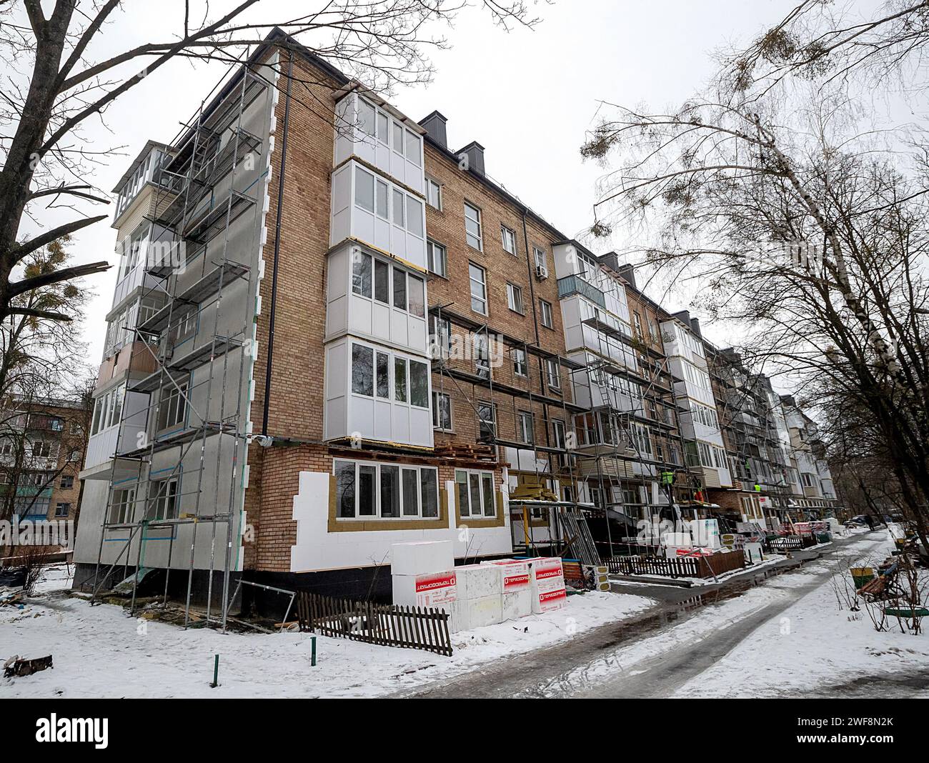 Non Exclusive: BUCHA, UKRAINE - JANUARY 24, 2024 - In a residential ...