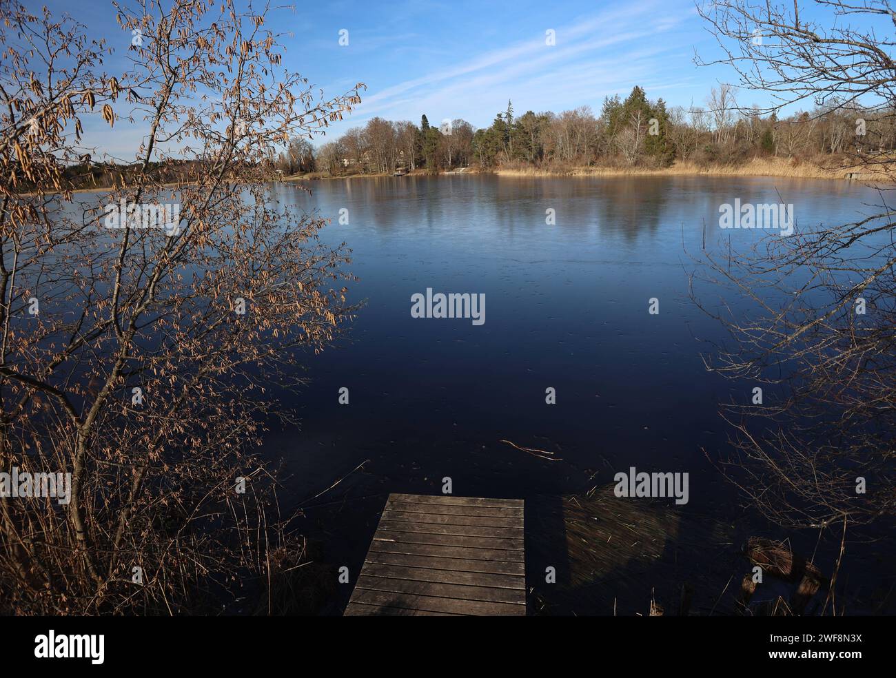 Tutzing, Bayern, Deutschland 29.Januar 2024: Ein Wintertag in Tutzing ...