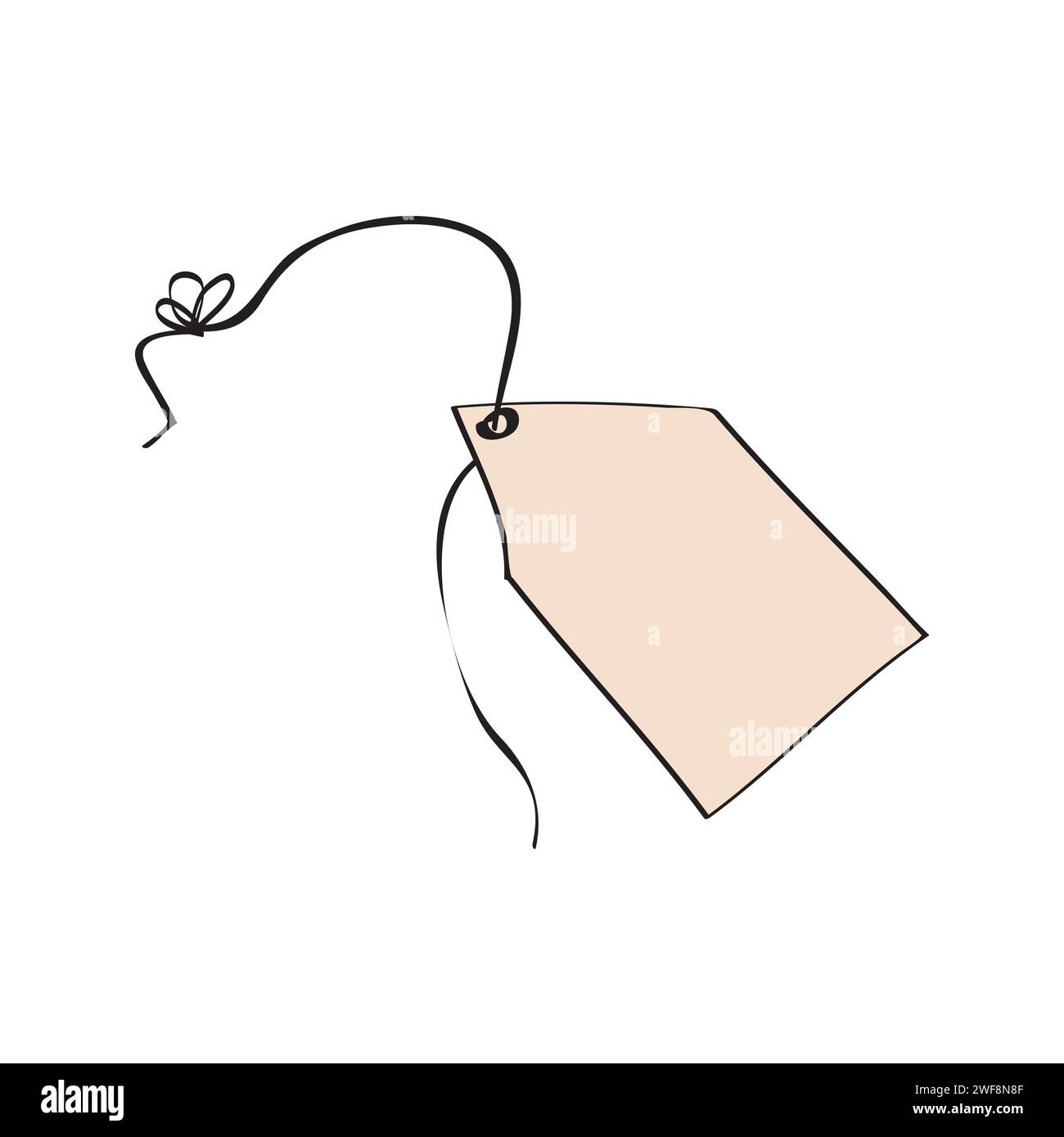 Hand Drawn Pink Price Doodle Tag Label Vector Illustration Stock Vector ...