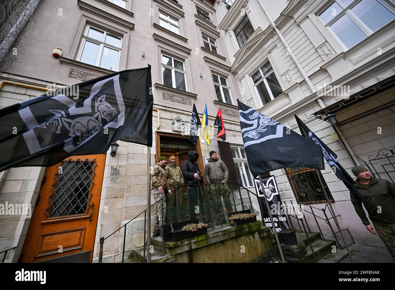 Non Exclusive: LVIV, UKRAINE - JANUARY 26, 2024 - The first recruiting ...