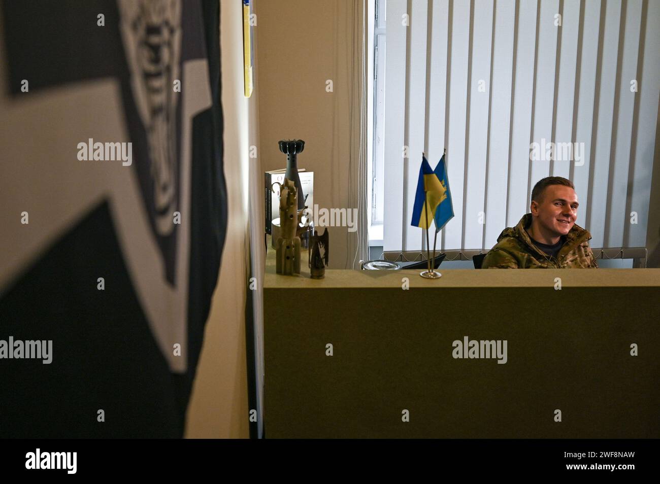 Non Exclusive: LVIV, UKRAINE - JANUARY 26, 2024 - The first recruiting ...