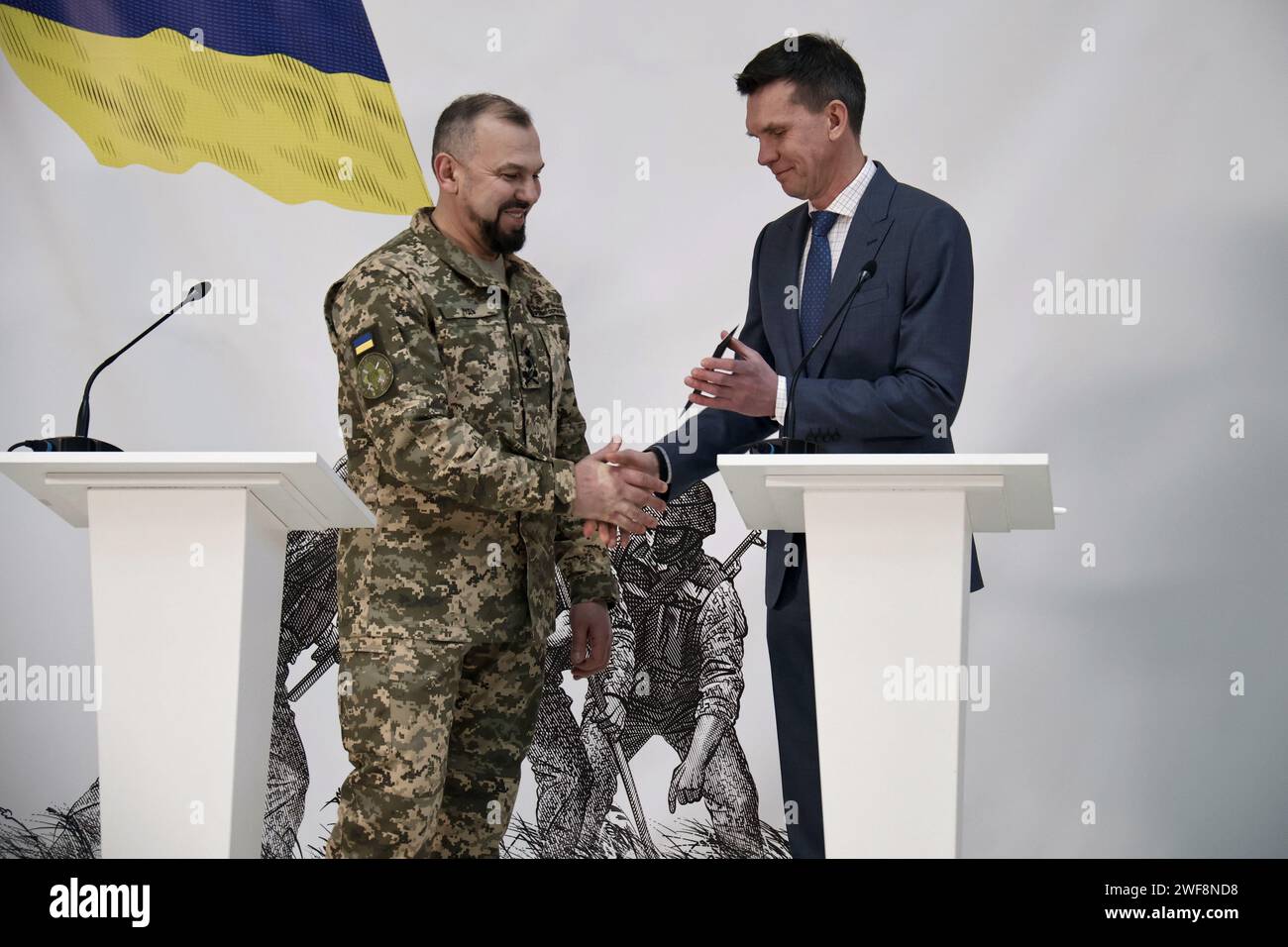 Non Exclusive: KYIV, UKRAINE - JANUARY 29, 2024 - Head of the State ...