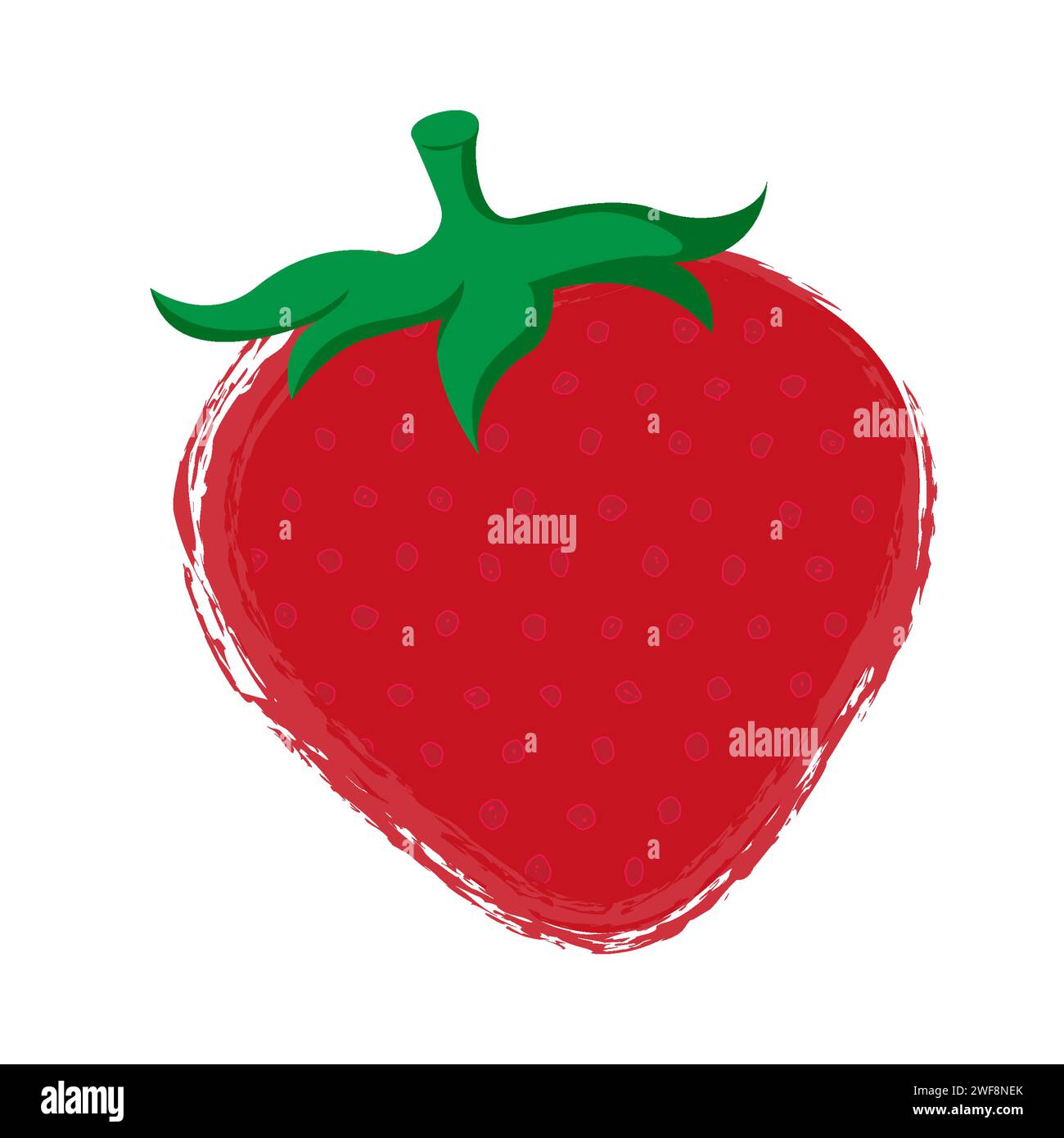 Hand Drawn Strawberry Icon Vector Illustration Stock Vector Image & Art ...