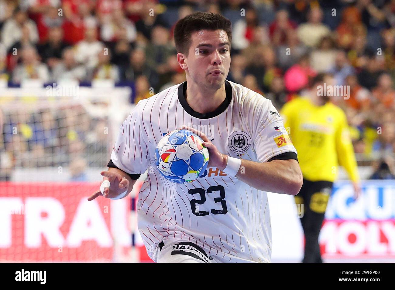 COLOGNE, GERMANY - JANUARY 28 Lanxess Arena, Men's EHF Euro 2024 ...