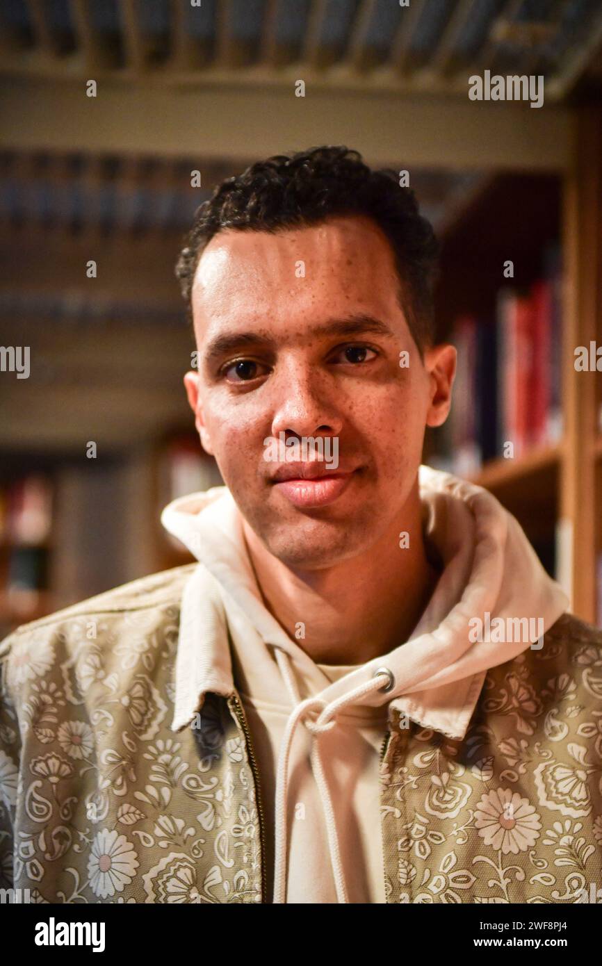 Paris, France. 29th Jan, 2024. Rwandan-French singer and rapper Gael ...