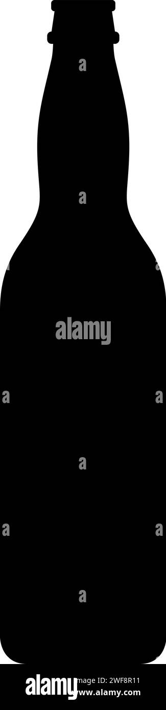 Silhouette of Alcohol Glass Bottle Icon Stock Vector Image & Art - Alamy