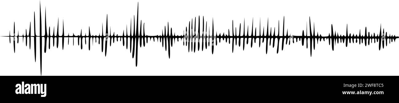 Waves of the equalizer. Vector illustration of music sound on isolated ...