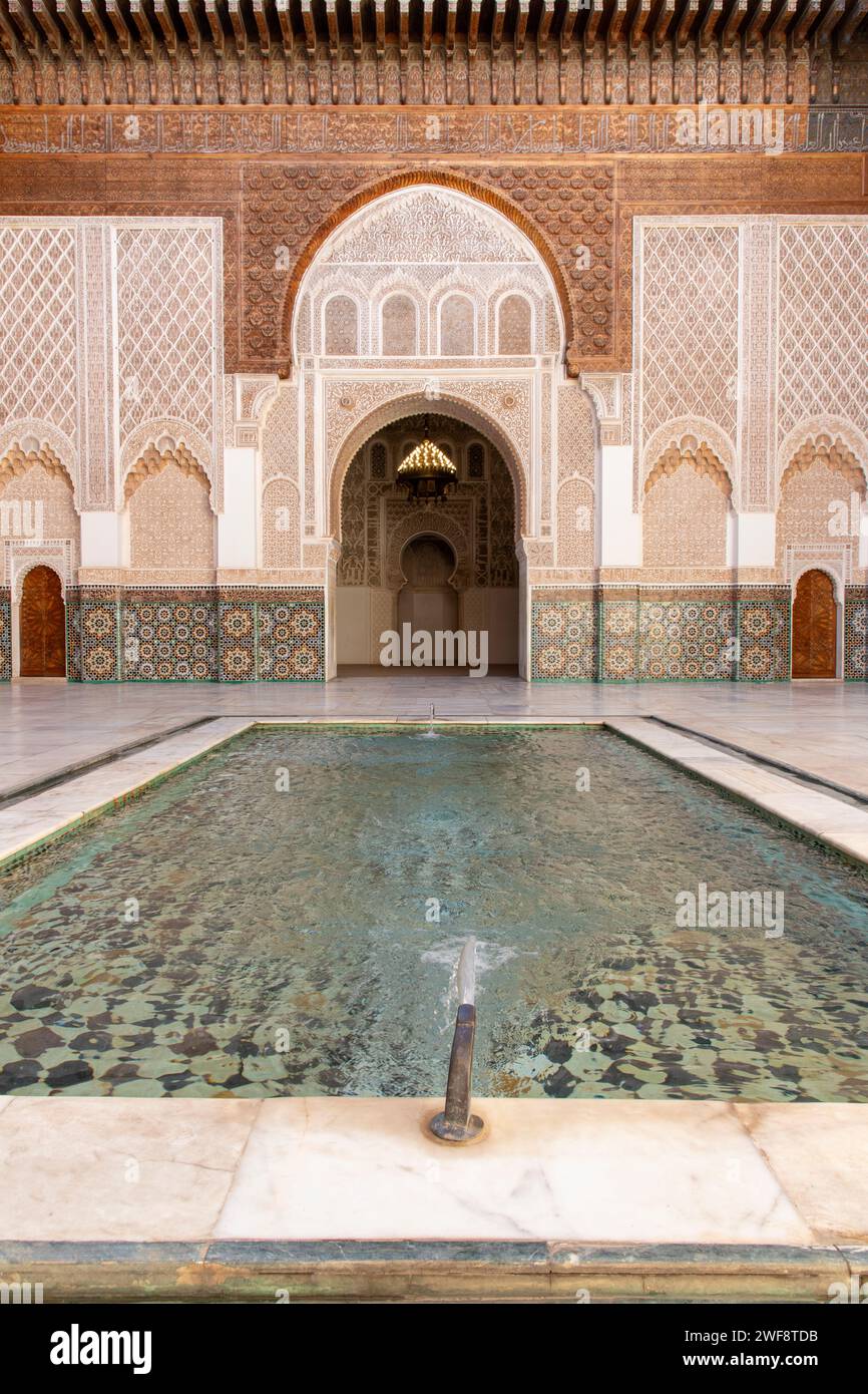 Morocco Marrakech Marrakesh medina Islamic school Madrassa Ali Ben ...