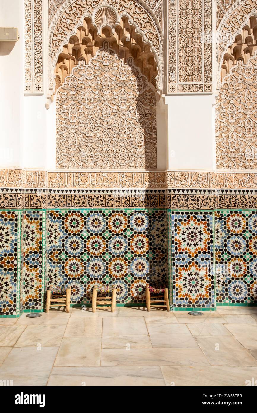 Morocco Marrakech Marrakesh medina medersa Madrassa Ali Ben Youssef ...