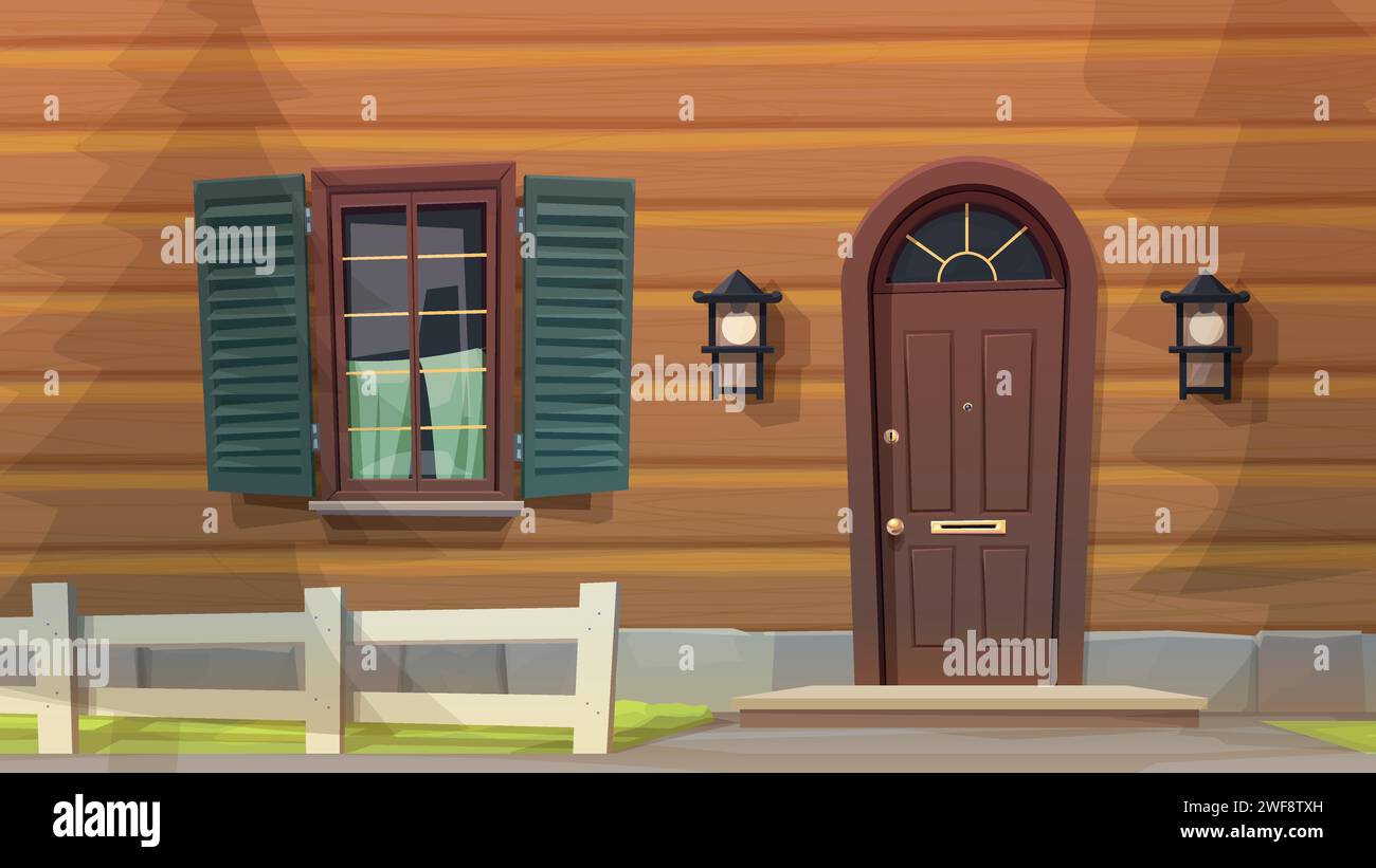 Tree on suburban front Stock Vector Images - Alamy