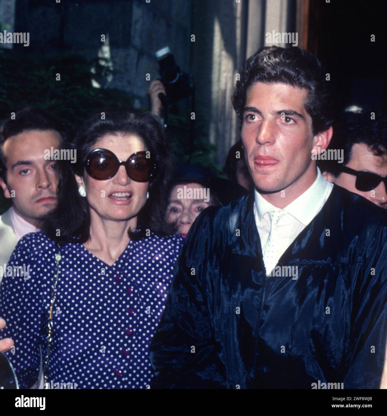 1983Jackie Onassis John Kennedy Jr Graduates from Brown University John ...