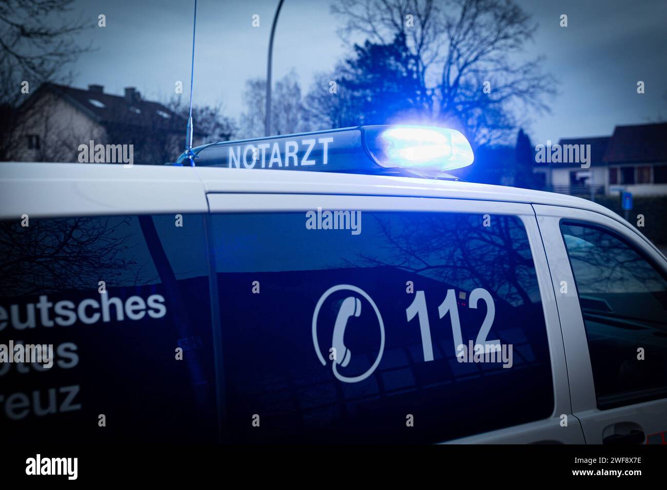 Melle, Deutschland 29. Januar 2024: Im Bild: Ein Einsatzfahrzeug vom ...