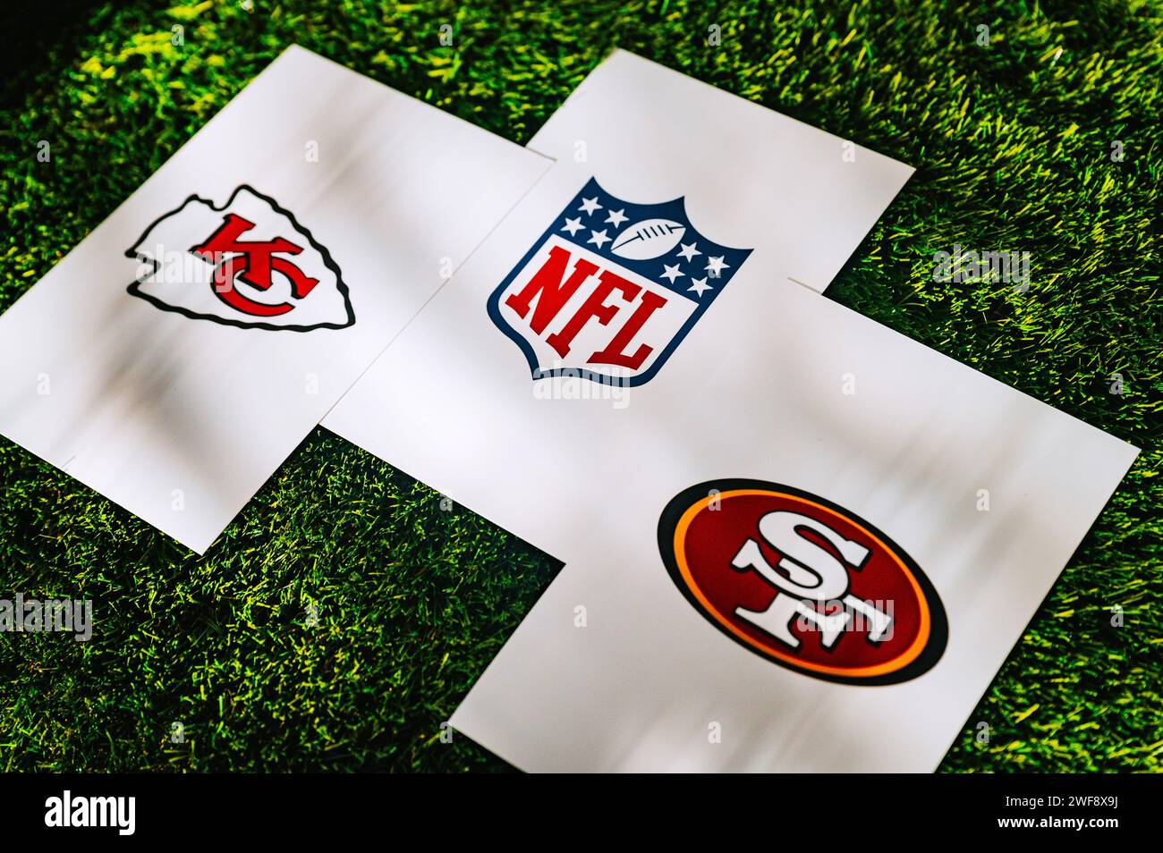 LAS VEGAS, NEVADA, USA, JANUARY 29, 2024: Super Bowl LVIII, the 58th ...