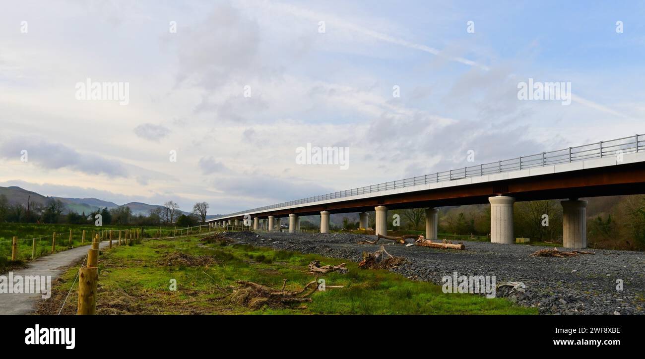 The New Dyfi Bridge, Pont ar Dyfi at Machynlleth POWYS Stock Photo - Alamy