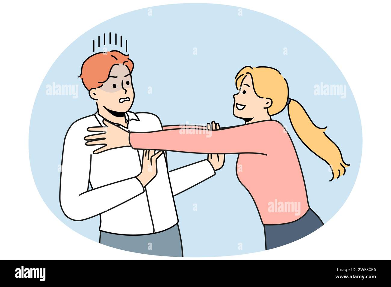 A man stalking a woman Stock Vector Images - Alamy