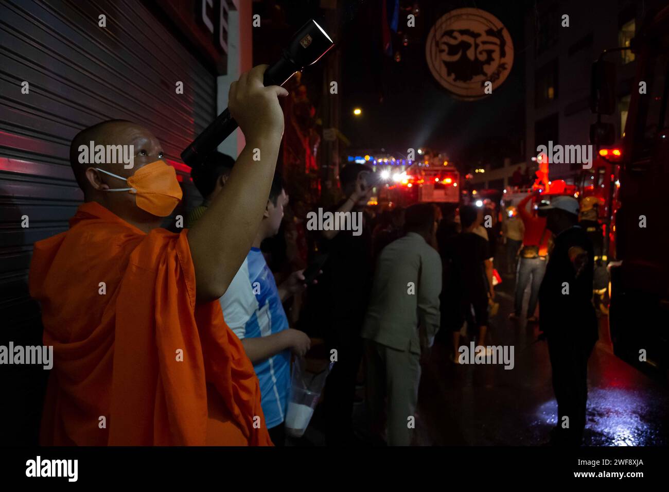 Phnom Penh, Phnom Penh, Cambodia. 30th Jan, 2024. Firefighters tackled ...