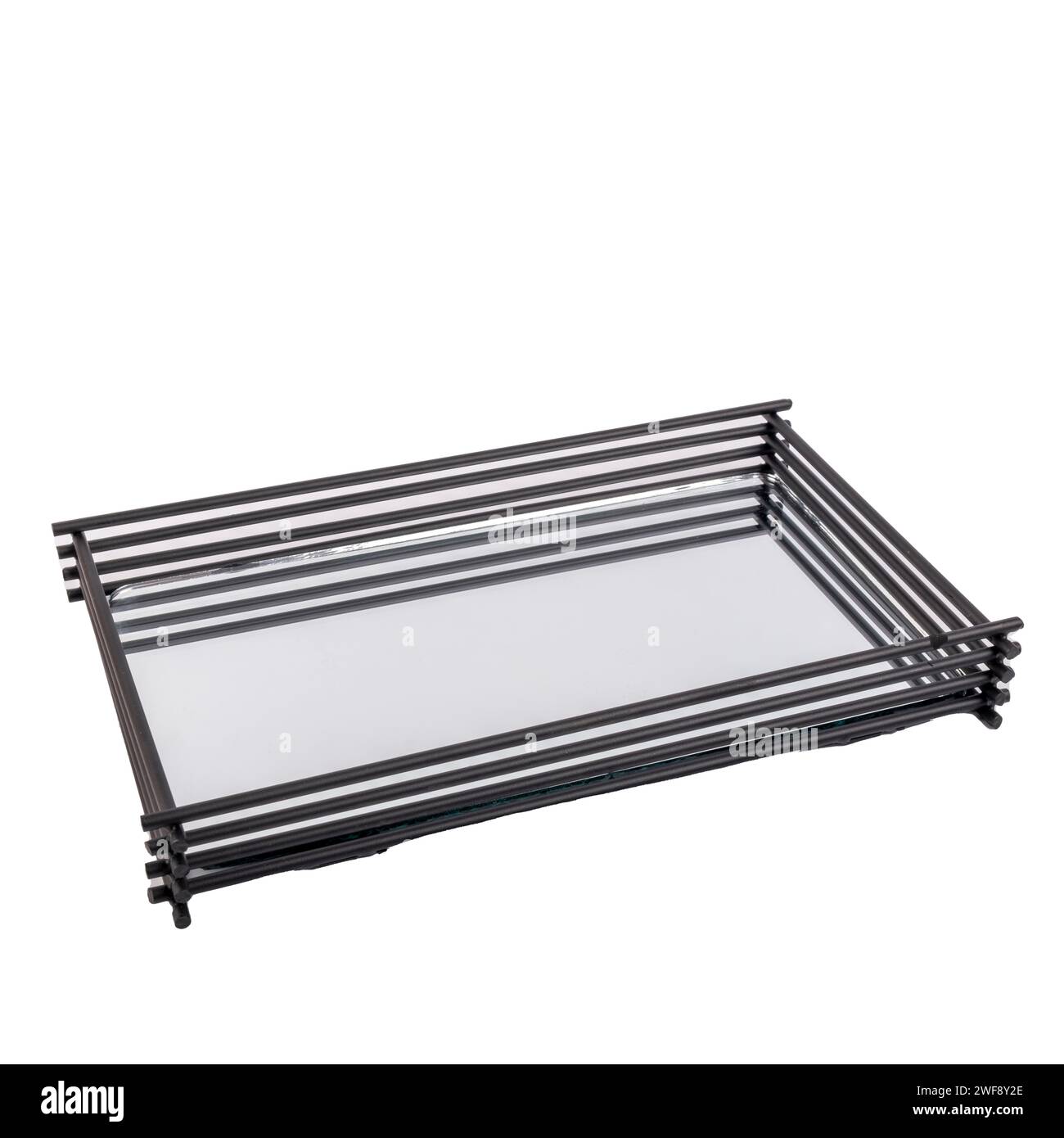 empty service tray isolated on white background Stock Photo - Alamy
