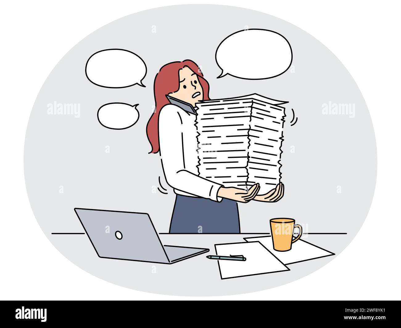 Person computer stack data Stock Vector Images - Alamy