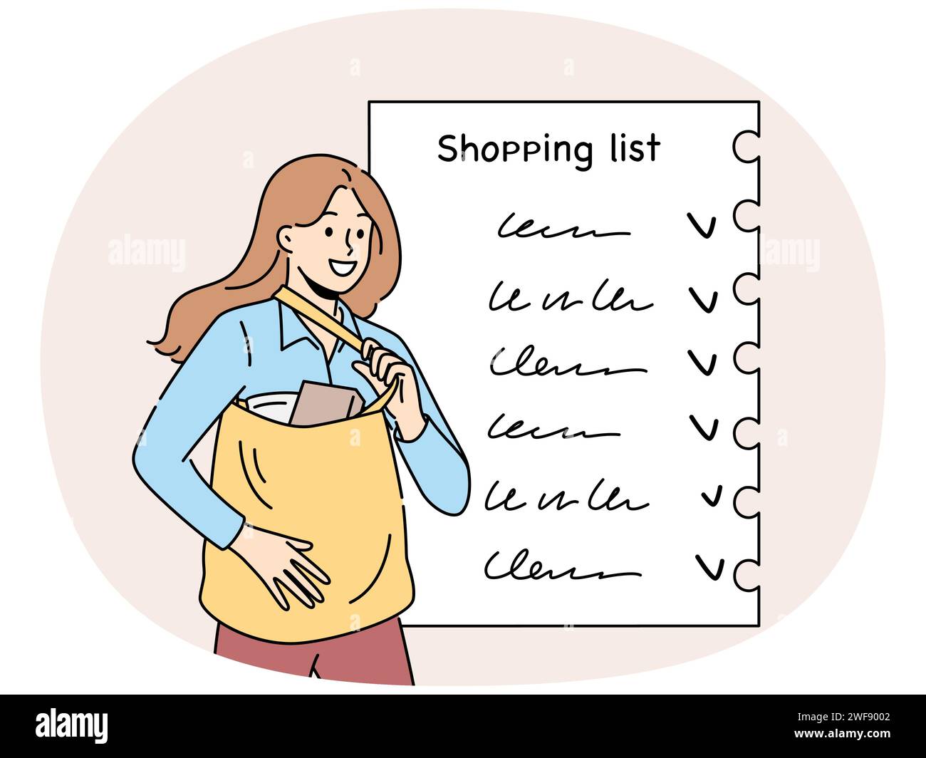 Grocery order list Cut Out Stock Images & Pictures - Alamy