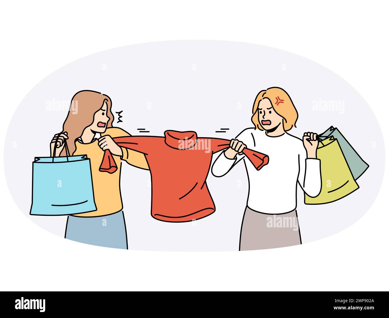 Angry customer and shop Stock Vector Images - Alamy