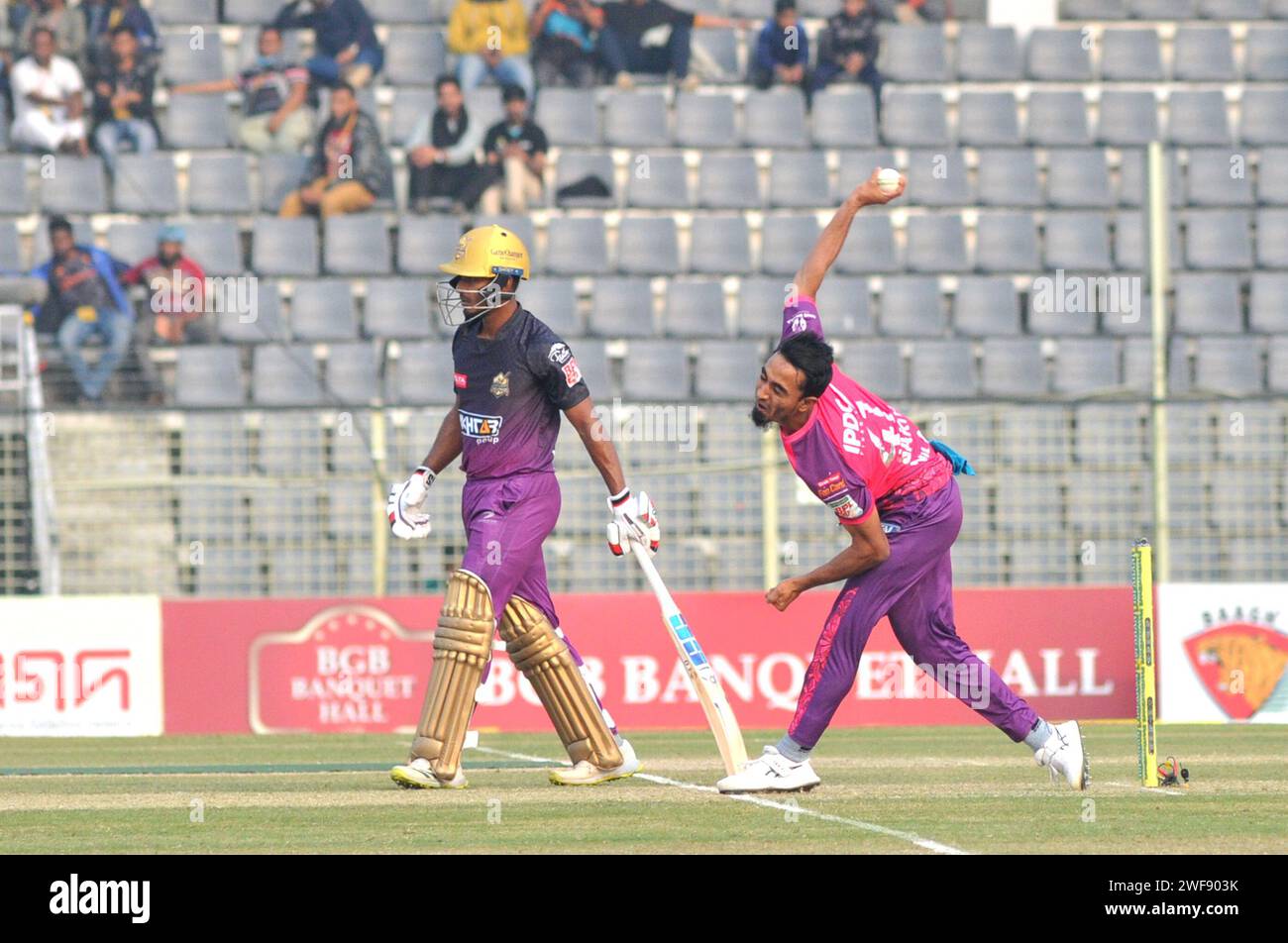 Sylhet, Bangladesh. 29th January 2024. Bangladeshi cricketer TANZIM ...
