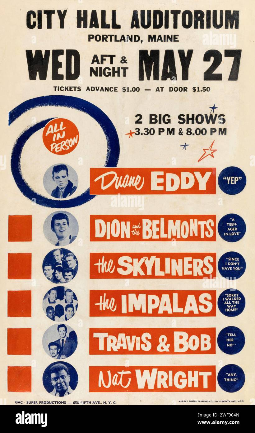 1950s concert poster hi-res stock photography and images - Alamy