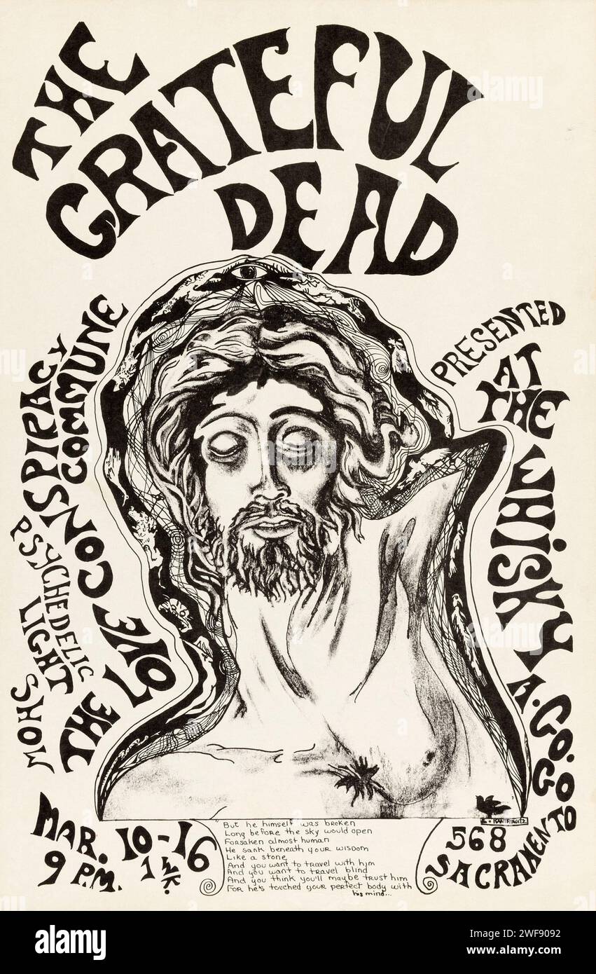 Grateful Dead 1967 San Francisco Whisky-a-Go-Go, Sacramento - Vintage ...
