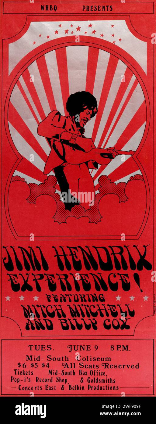 Jimi Hendrix Experience, Mitch Mitchell, Billy Cox 1970, Mid-South ...