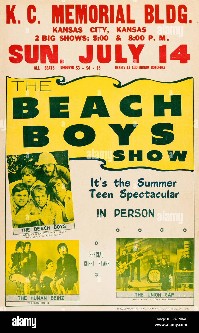 The Beach Boys 1968 K.C. Memorial Building, Kansas City, "Summer Teen ...