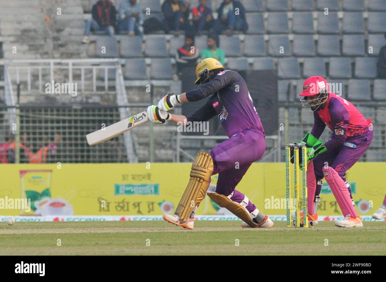 Sylhet, Bangladesh. 29th January 2024. New Zealand cricketer TOM BRUCE ...