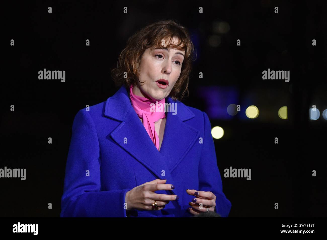 UK Health Secretary Victoria Atkins is being interviewed in Westminster ...