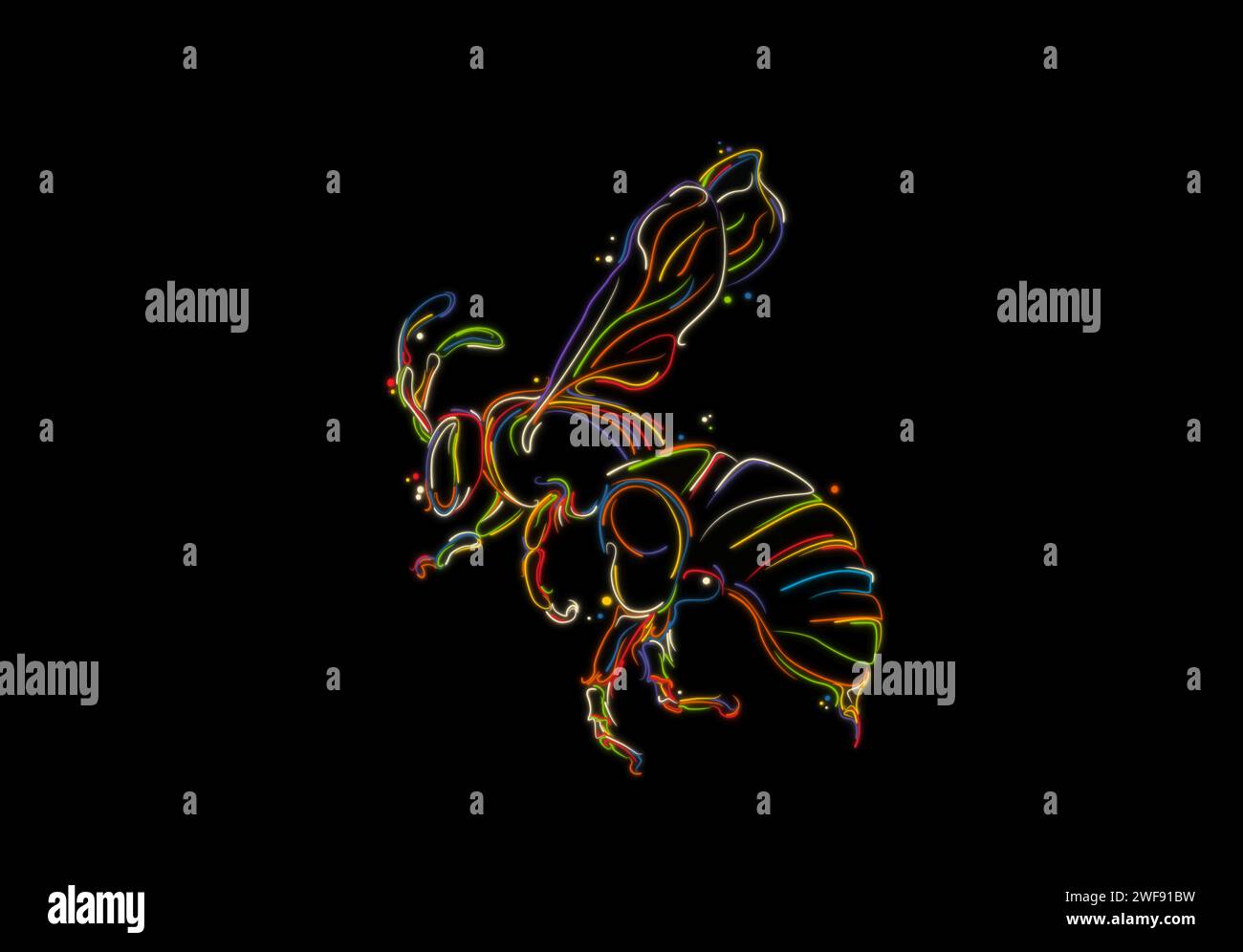 Stylized bee hi-res stock photography and images - Alamy